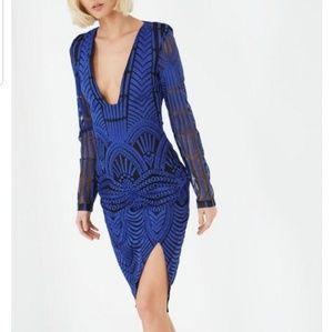 Lavish Alice | Dresses | Lavish Alice Royal Blue Embroidered Midi Dress ...